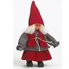 Tomte med röd luva och grå kläder Tomtar & Troll